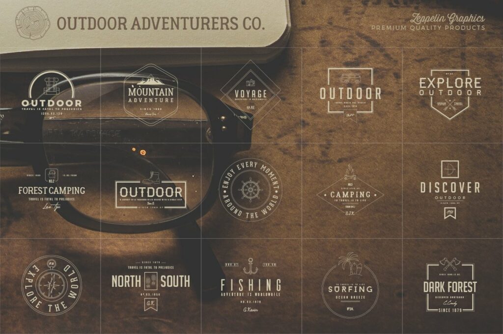 150 Outdoor Adventurers Logos – MasterBundles