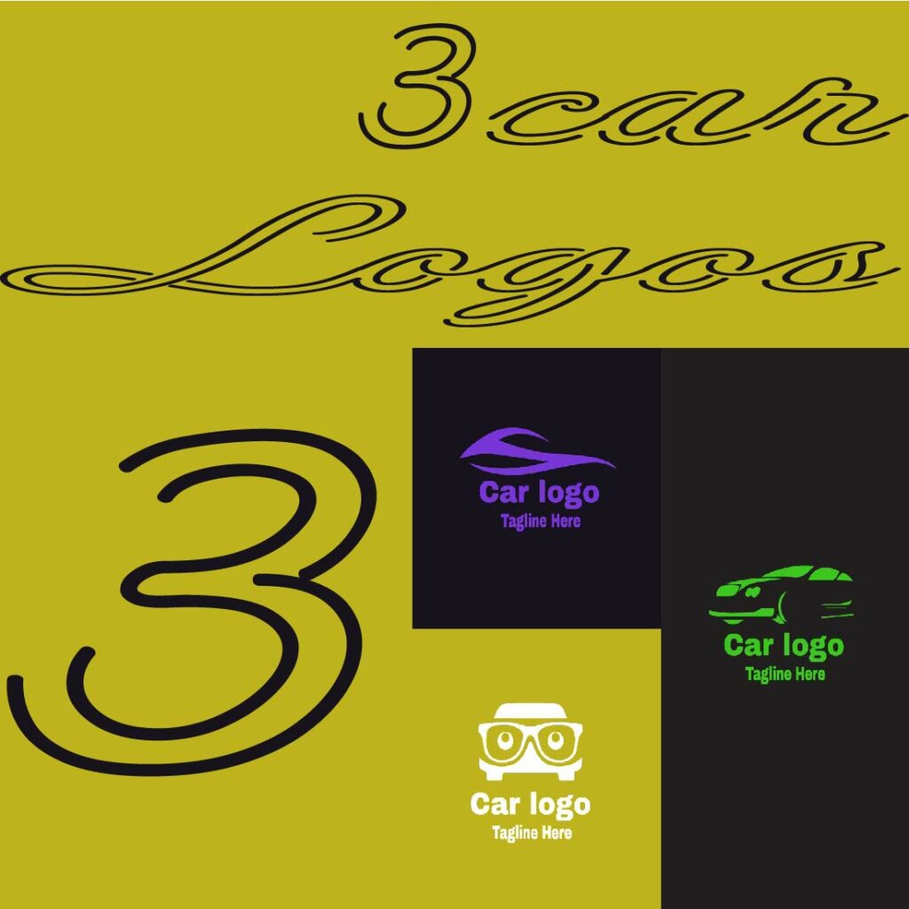 3 unique car logos - MasterBundles