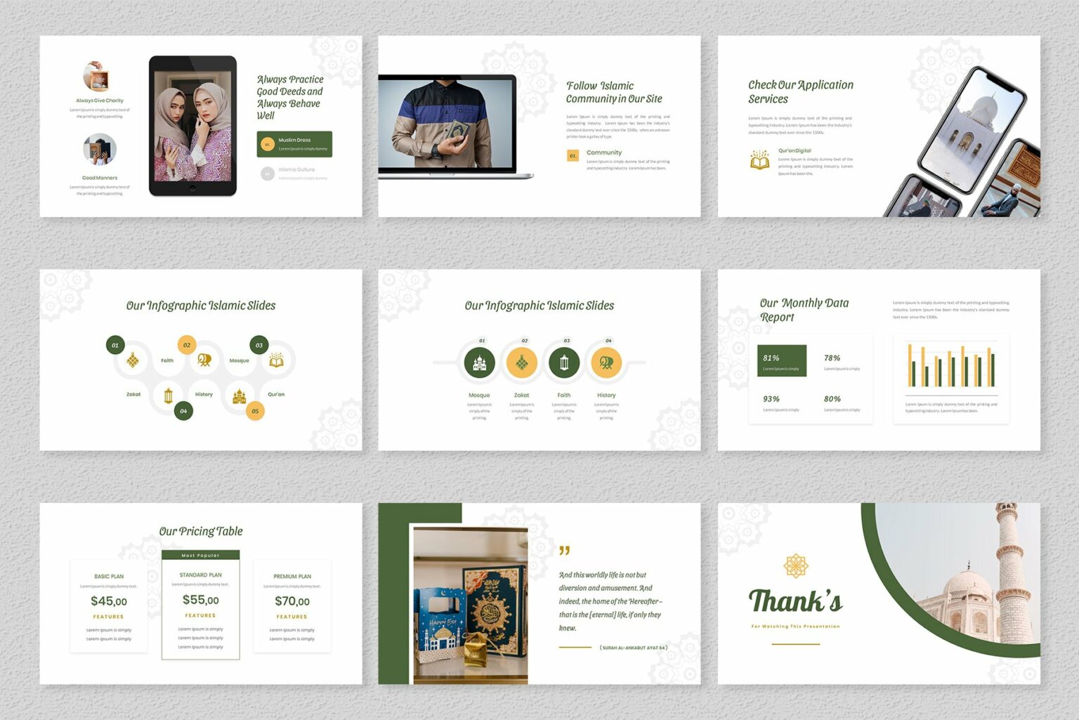 Barokah Islamic PowerPoint Template – MasterBundles