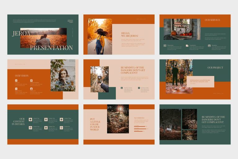 Jeroa: Fall Lookbook Powerpoint Template – MasterBundles