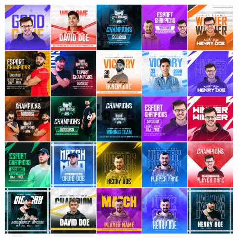 30 Esports Social Media Banner Bundle/Pack - MasterBundles