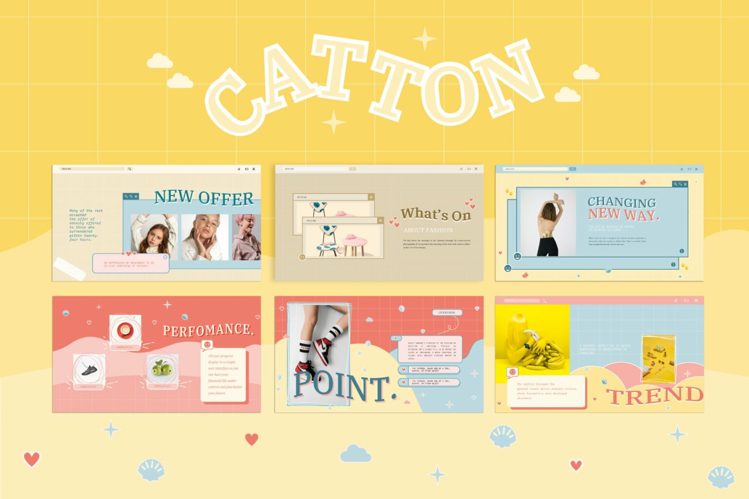 Catton Cute Pastel Powerpoint – MasterBundles