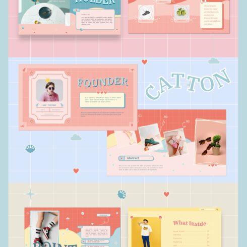 Catton Cute Pastel Powerpoint | Master Bundles