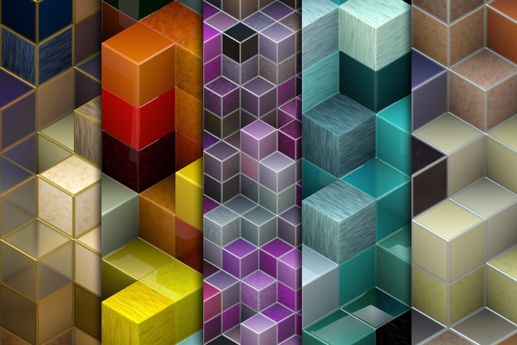 Colorful Cube Backgrounds - MasterBundles