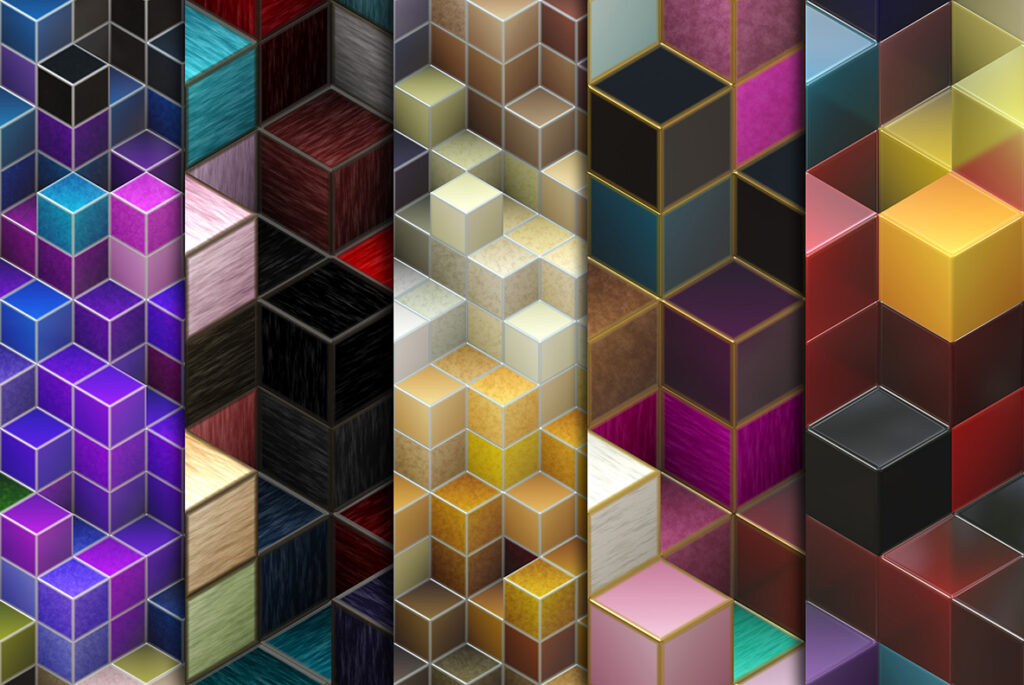 Colorful Cube Backgrounds - MasterBundles