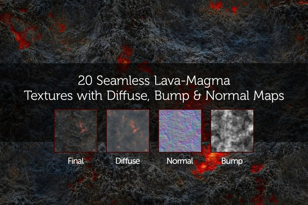 20 Seamless Lava Textures – MasterBundles