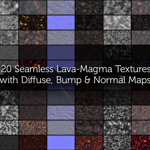 20 Seamless Lava Textures | Master Bundles