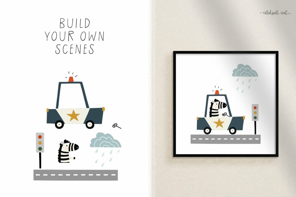 Cute Cars Clipart & Patterns – MasterBundles