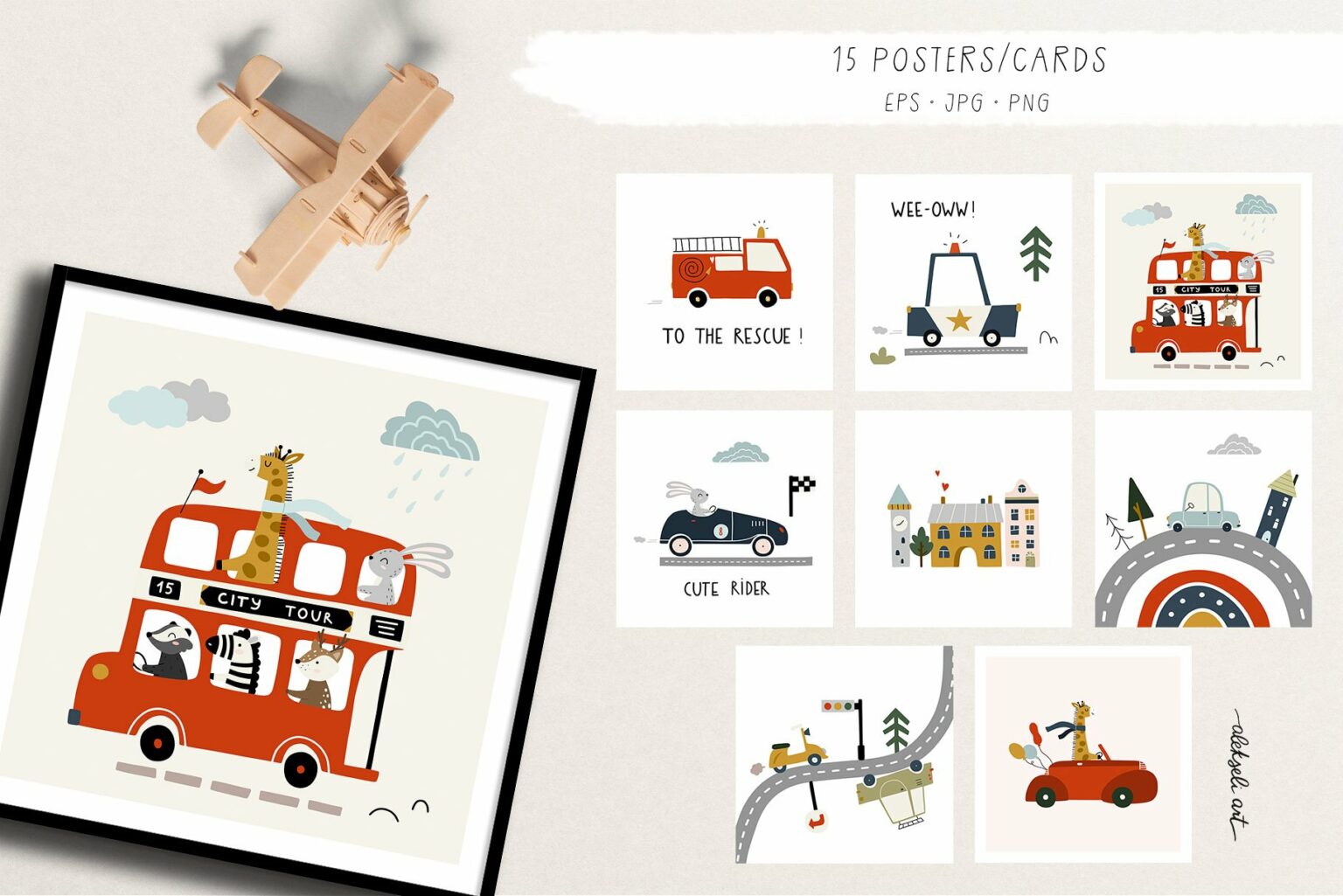 Cute Cars Clipart & Patterns – MasterBundles