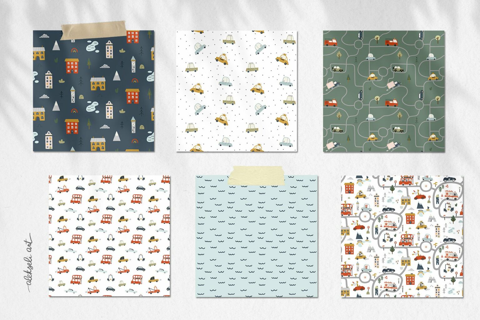 Cute Cars Clipart & Patterns – MasterBundles