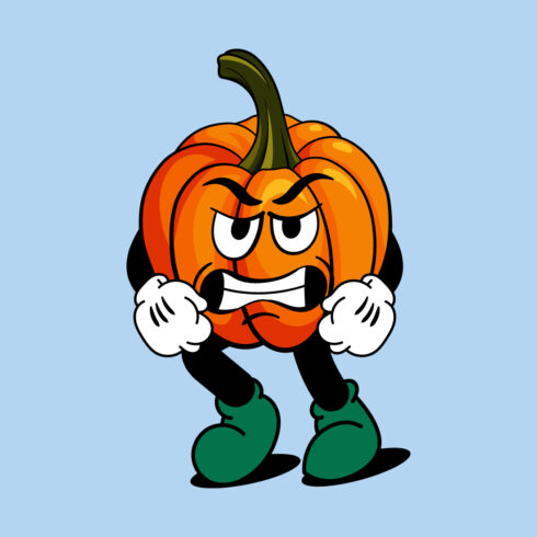 4 cute cartoon pumpkin characters - MasterBundles