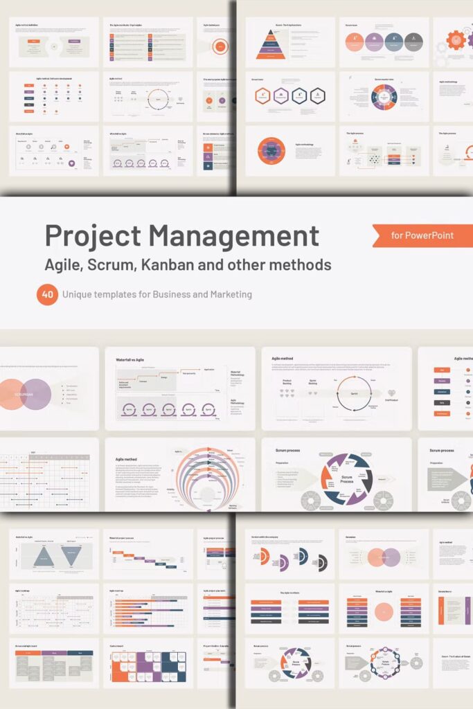 Project Management Agile, Scrum for PowerPoint – MasterBundles