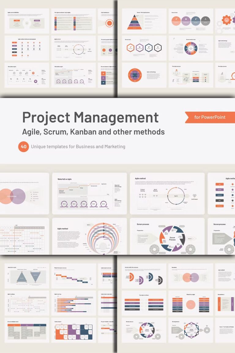 Project Management Agile, Scrum for PowerPoint – MasterBundles