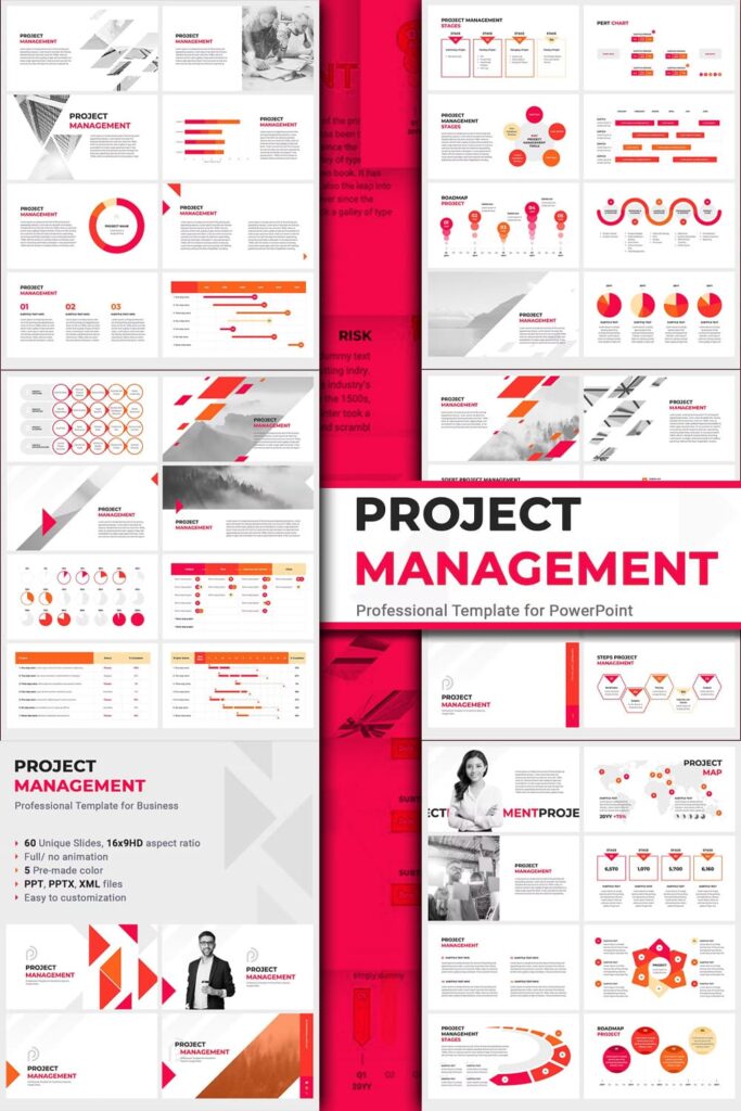 Project Management Dashboard Powerpoint Template – MasterBundles