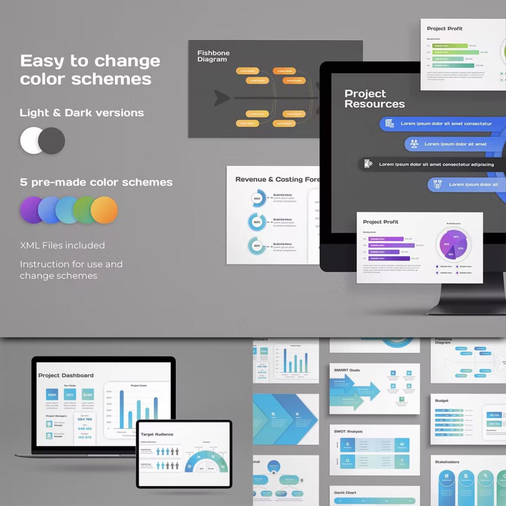 Project Management PowerPoint Presentation – MasterBundles