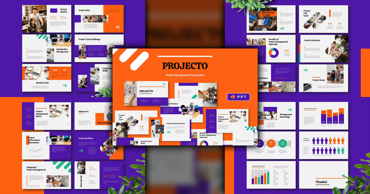PROJECTO - Project Management Powerpoint Template – MasterBundles