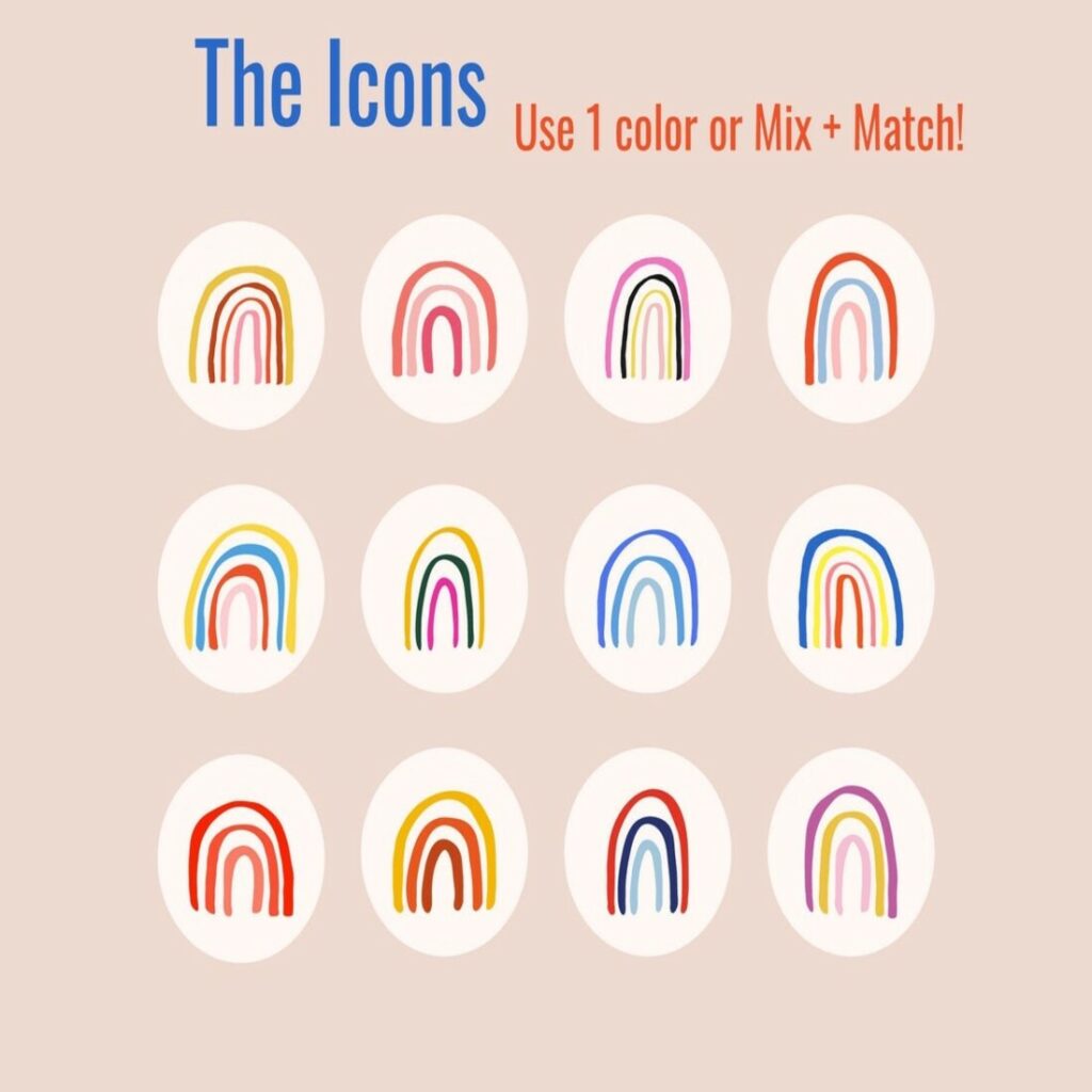 Instagram Rainbow Icons (Story Highlight Covers) - MasterBundles