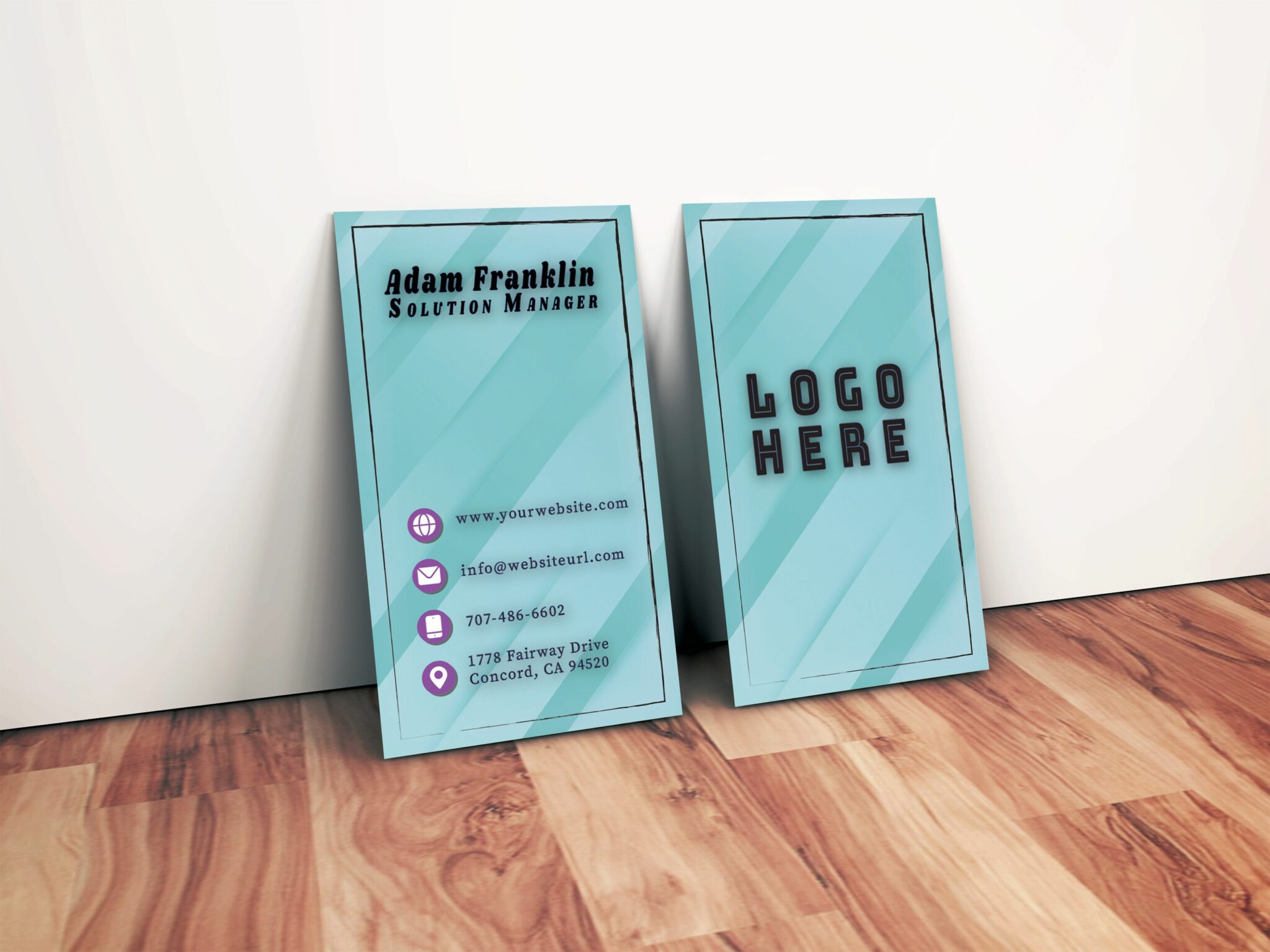 6 Minimal vertical business cards - MasterBundles