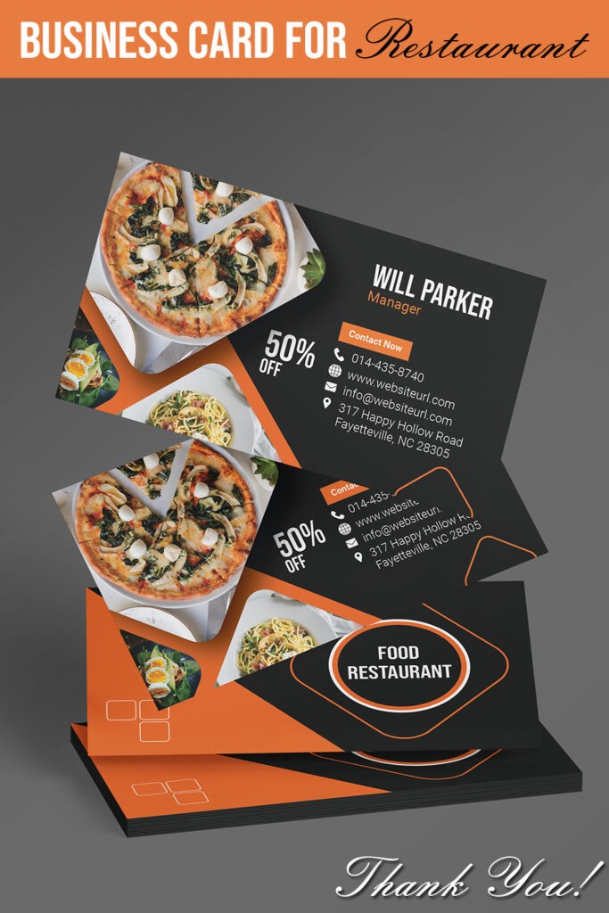 Restaurant Business Card Template - MasterBundles
