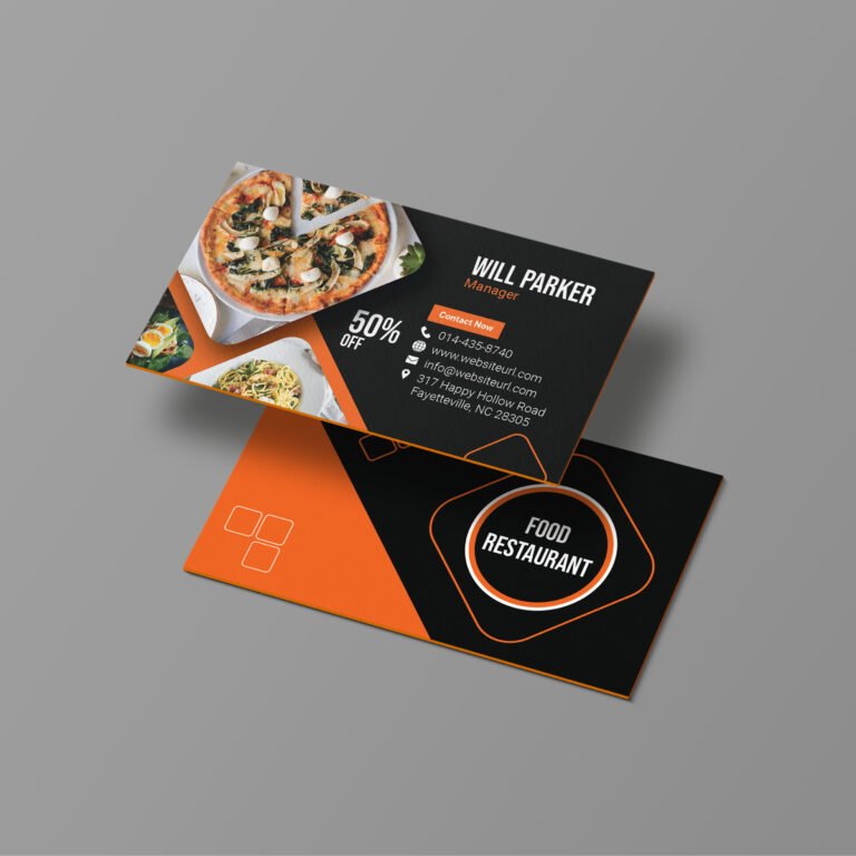 Restaurant Business Card Template - MasterBundles