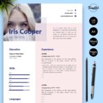 Iris Cooper Resume Bundle // Modern Resume CV Template for Microsoft ...