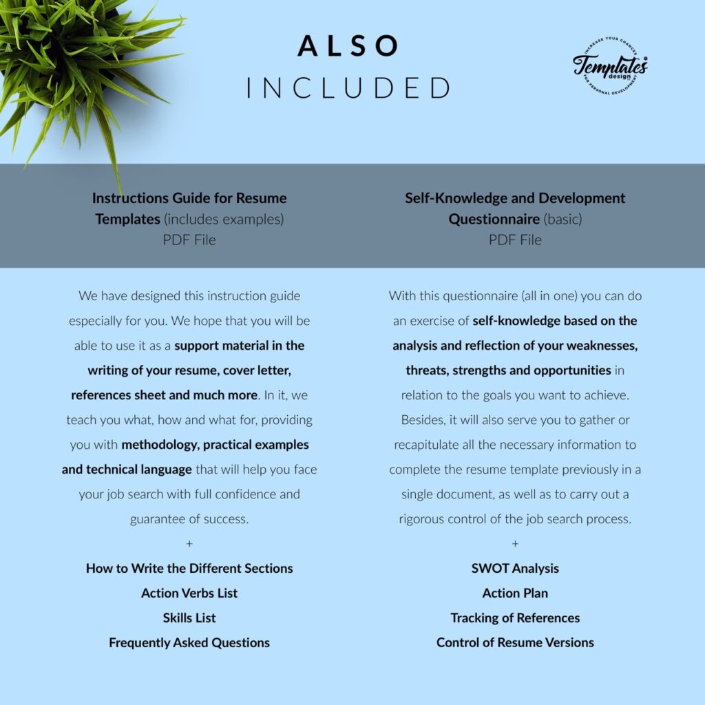 Iris Cooper Resume Bundle // Modern Resume CV Template for Microsoft ...