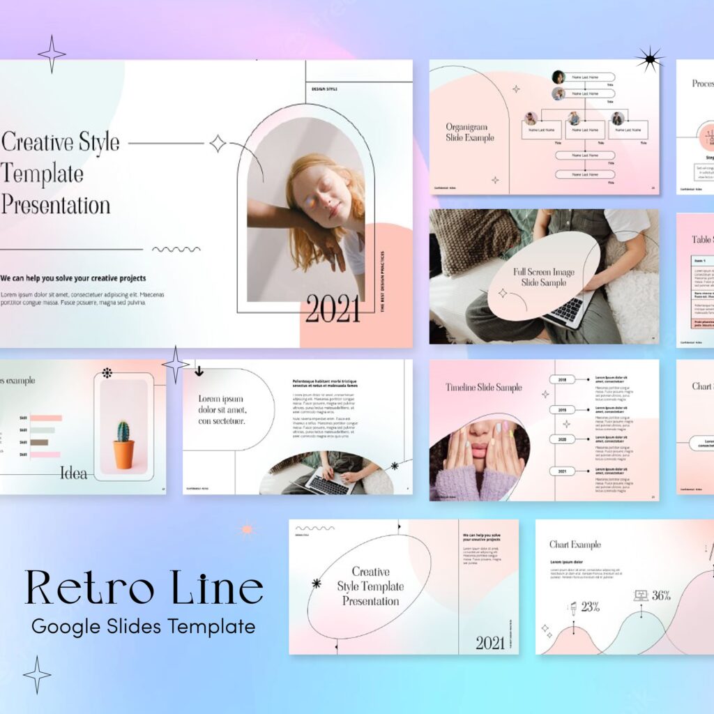 Retro Line - Google Slides Template – MasterBundles