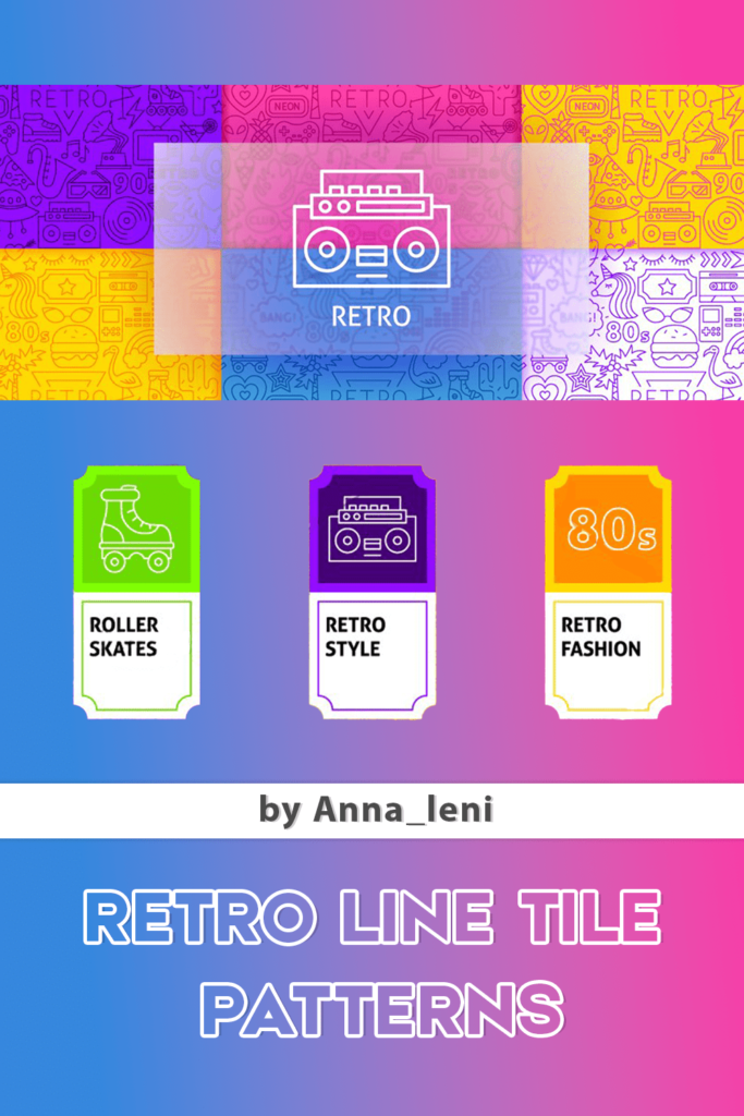 Retro Line Tile Patterns – MasterBundles