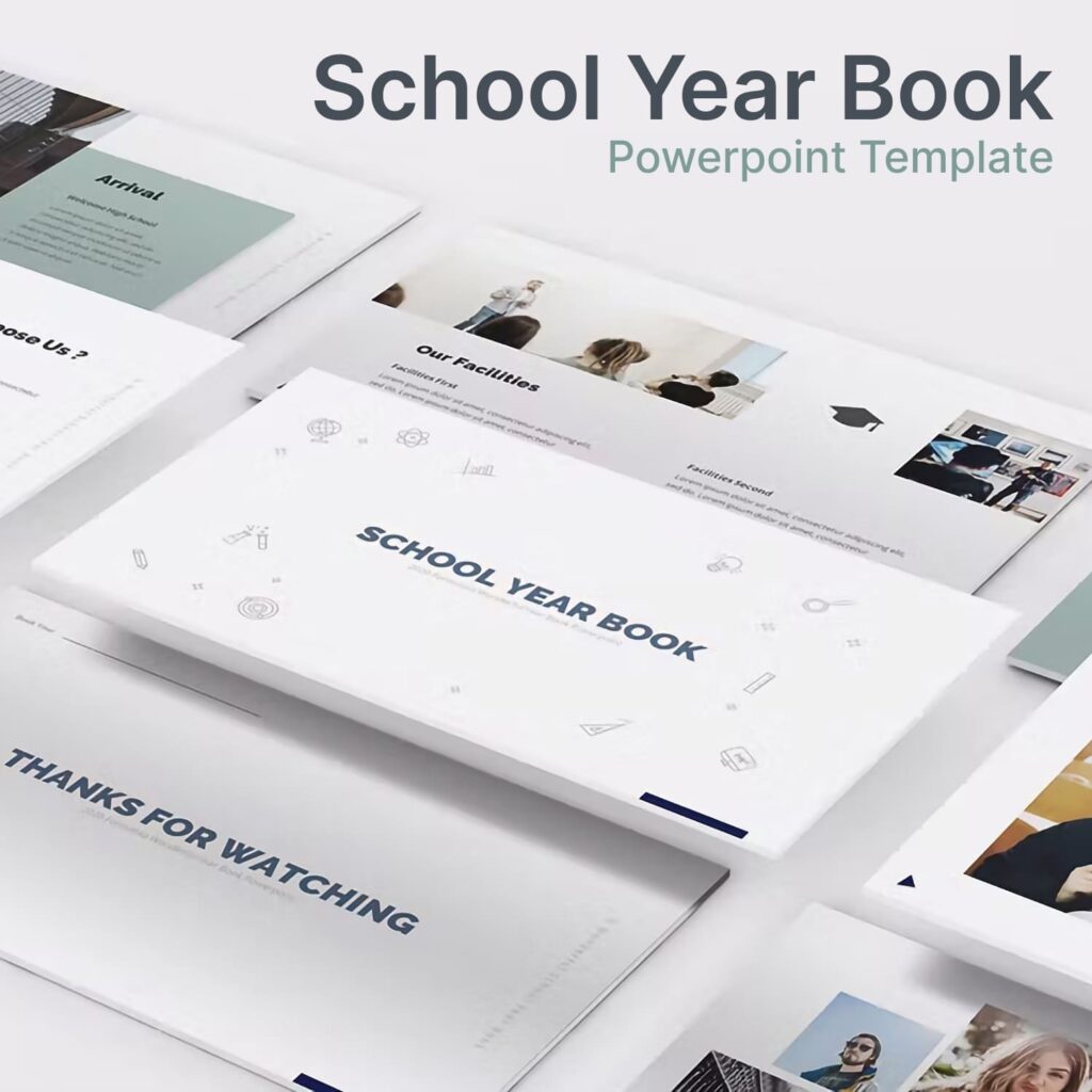 School Year Book Powerpoint Template – MasterBundles