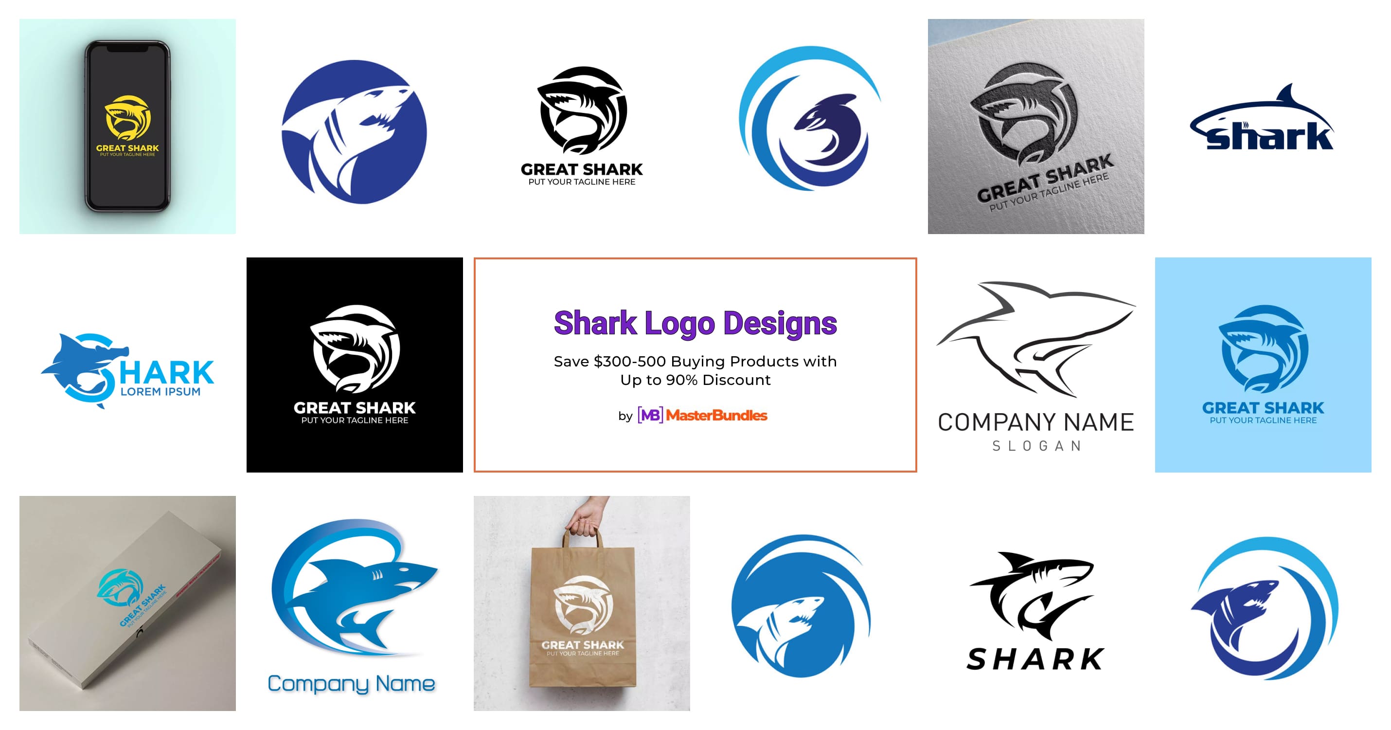 64+ Shark Logo Designs for 2025 - MasterBundles
