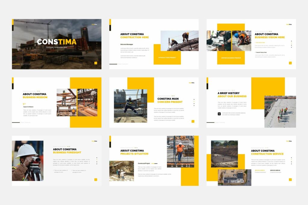 Constima Construction Presentation – MasterBundles