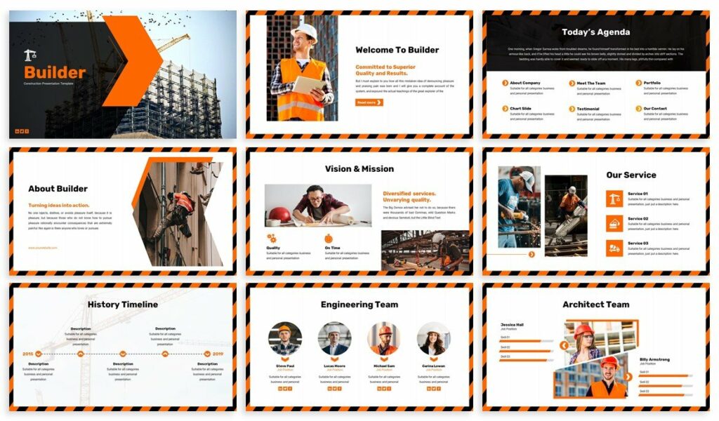 Builder - Construction Powerpoint – MasterBundles