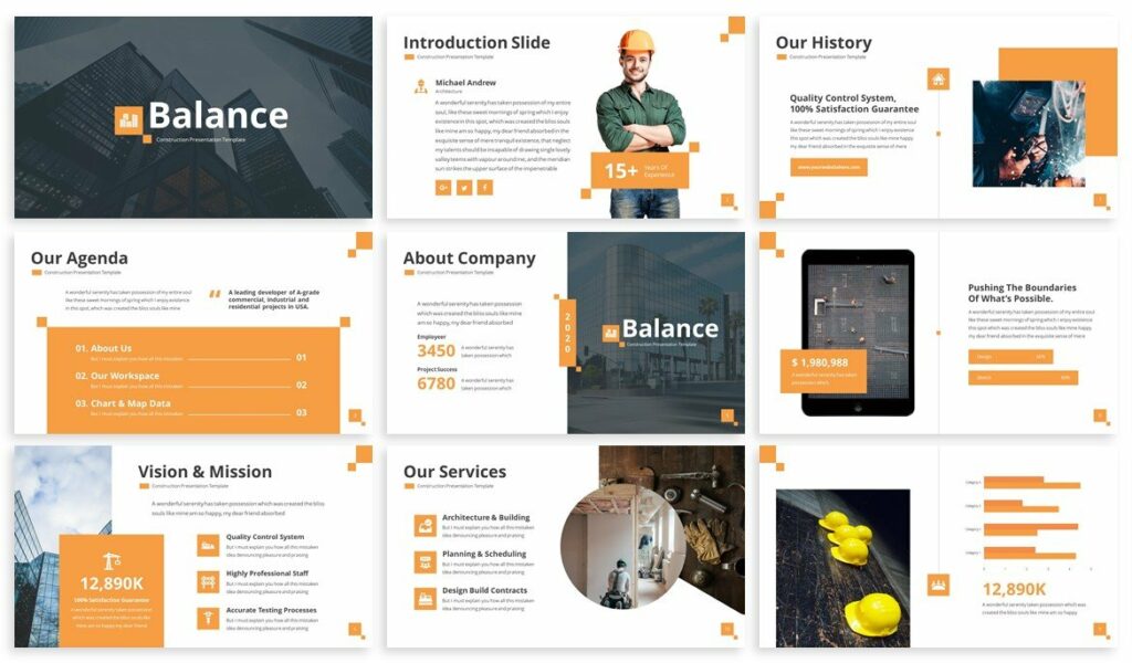 Balance - Construction Powerpoint – MasterBundles