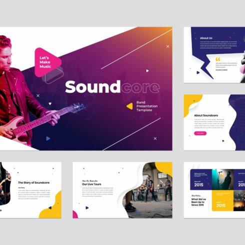 Music Band PowerPoint Template | Master Bundles