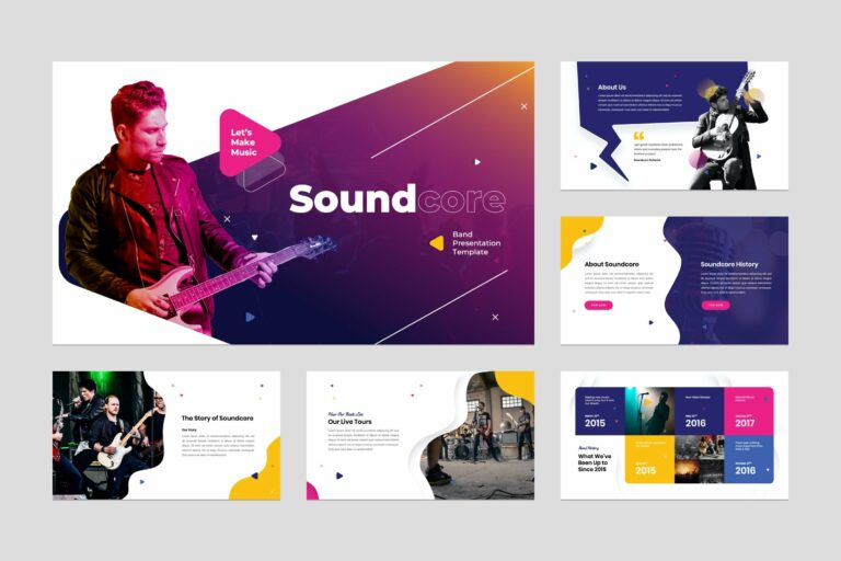 Music Band PowerPoint Template – MasterBundles