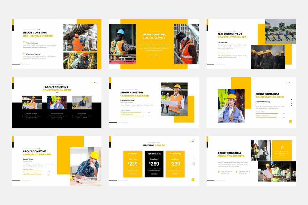 Constima Construction Presentation – MasterBundles