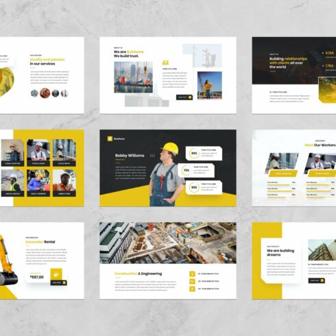 Construction PowerPoint Template | Master Bundles