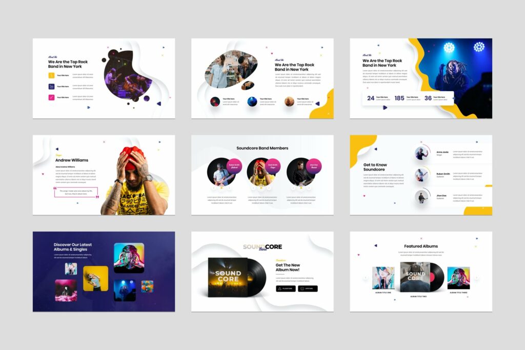 Music Band PowerPoint Template – MasterBundles