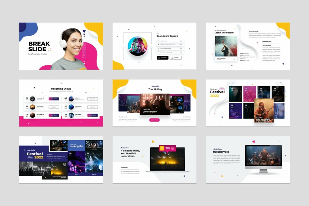 Music Band PowerPoint Template – MasterBundles