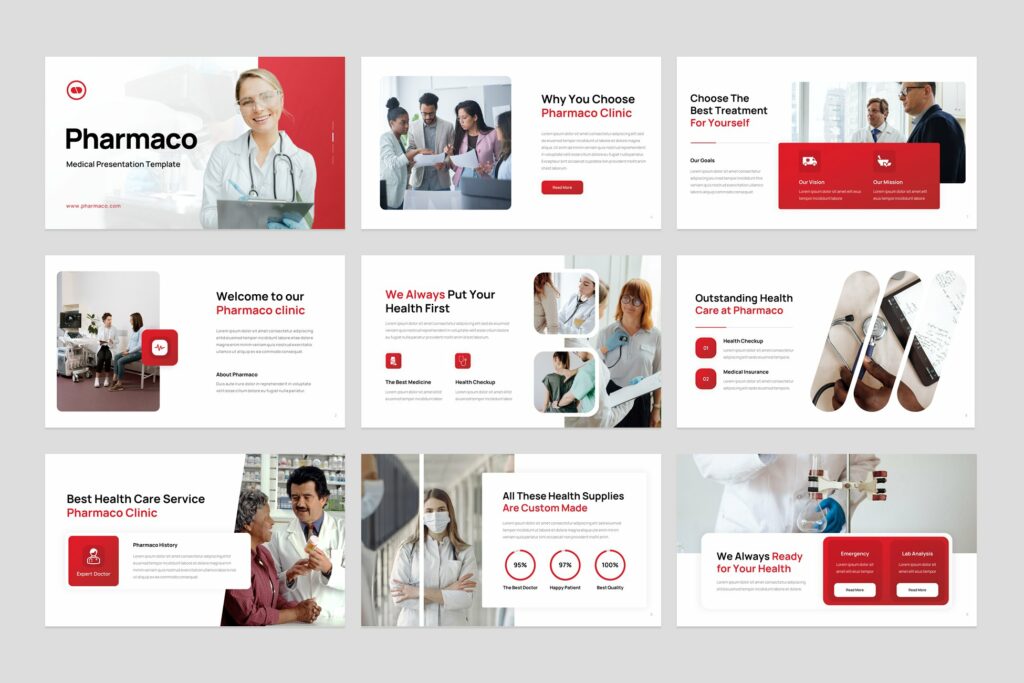 Medical Health PowerPoint Template – MasterBundles