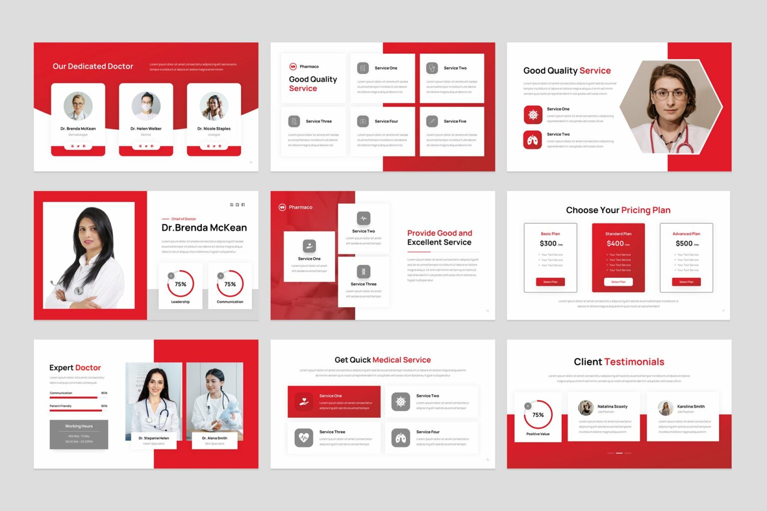 Medical Health PowerPoint Template – MasterBundles