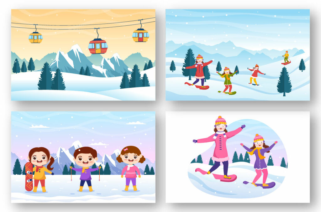 13 Snowboarding Activity Illustration - MasterBundles