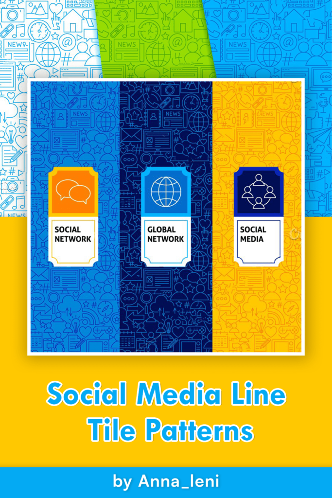 Social Media Line Tile Patterns – MasterBundles