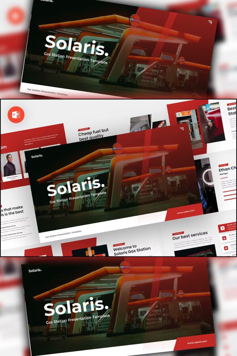 Solaris - Gas Station Powerpoint Template – MasterBundles