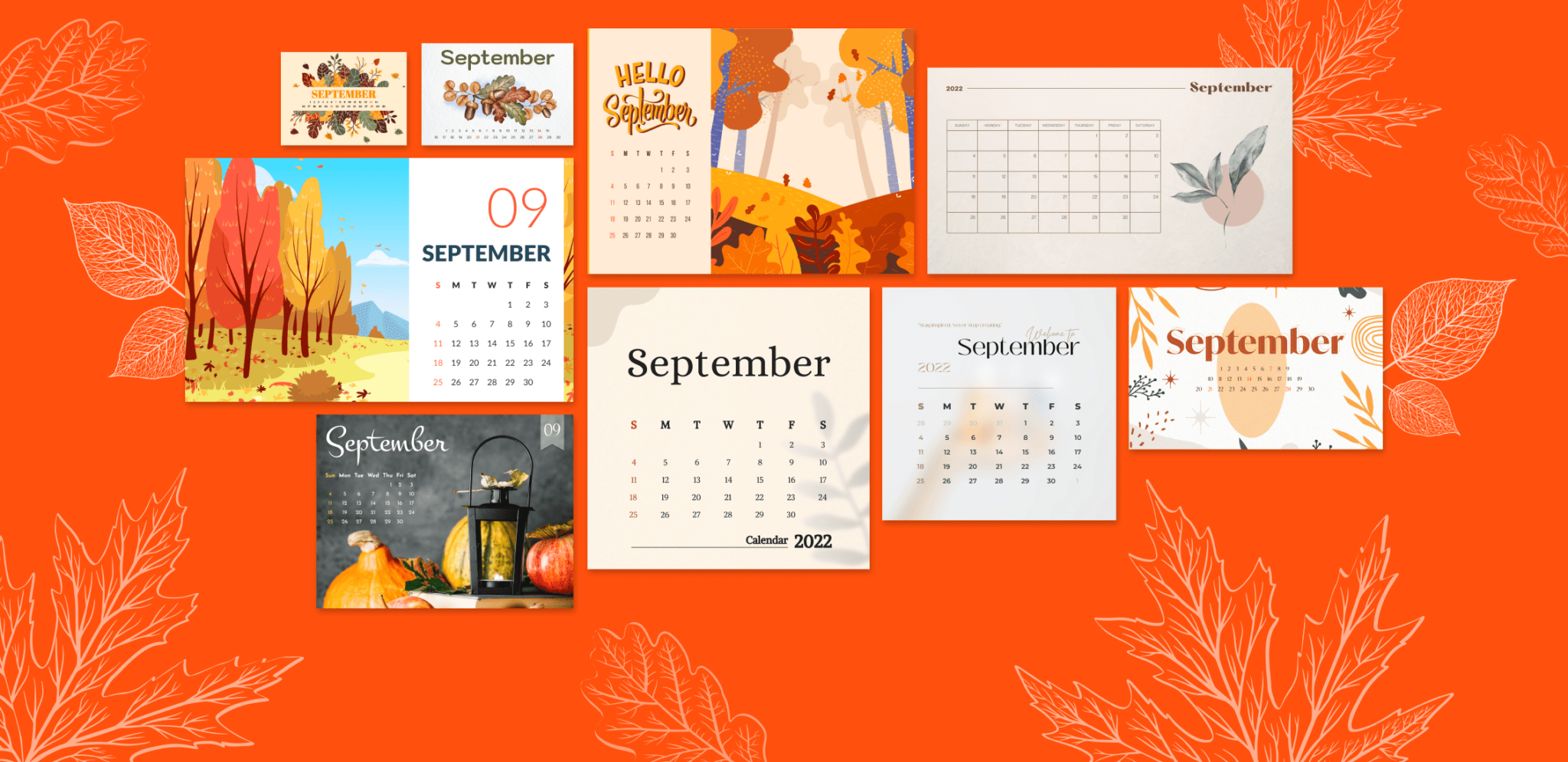 40+ Printable September Calendars 2022: Free & Premium