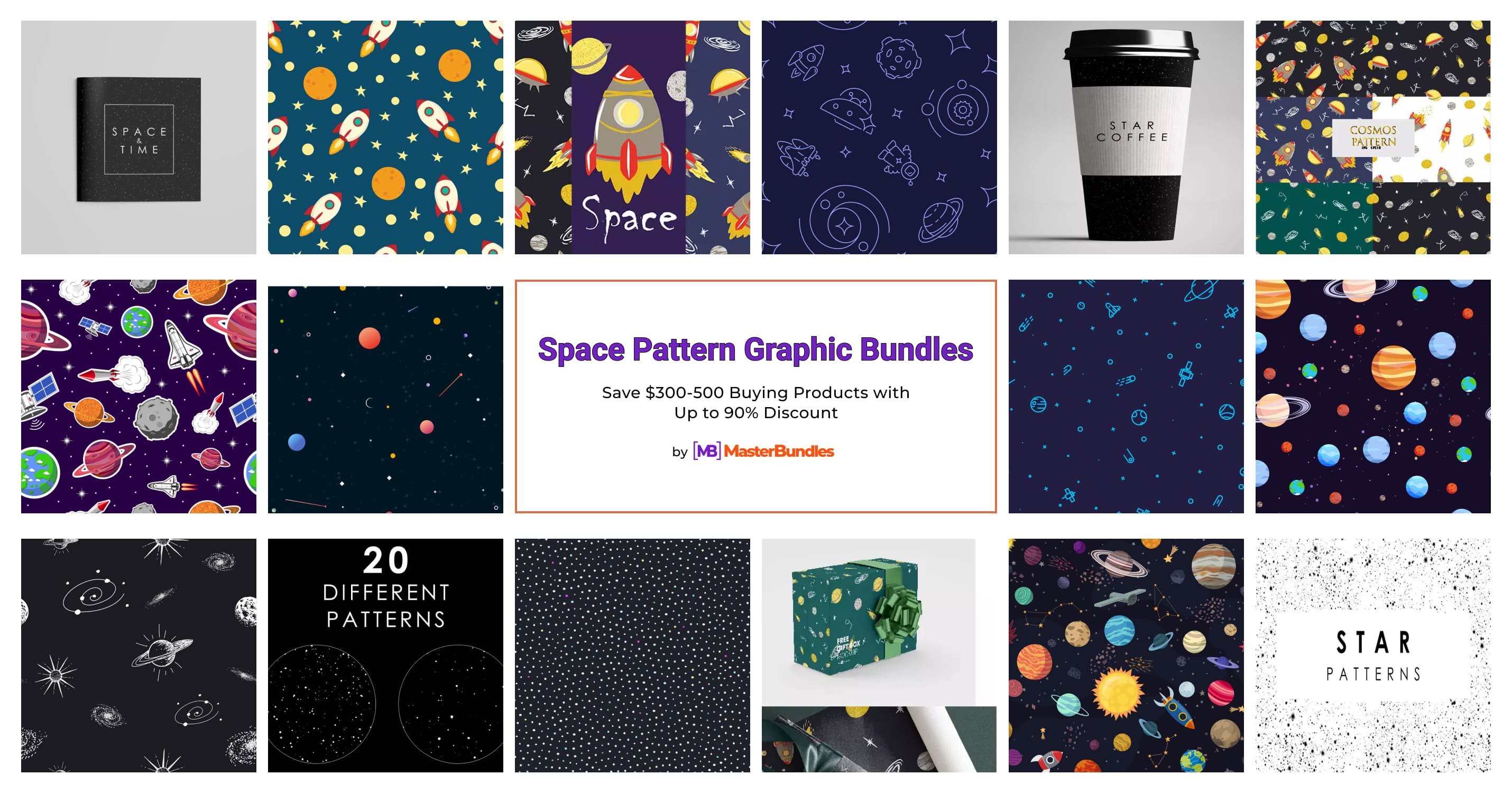 161+ Space Pattern Graphic Bundles for 2025 - MasterBundles