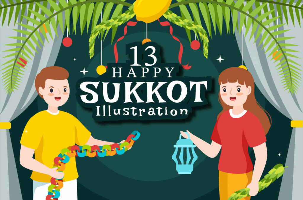 13 Jewish Holiday Sukkot Illustration - MasterBundles