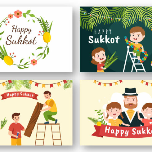 13 Jewish Holiday Sukkot Illustration | MasterBundles