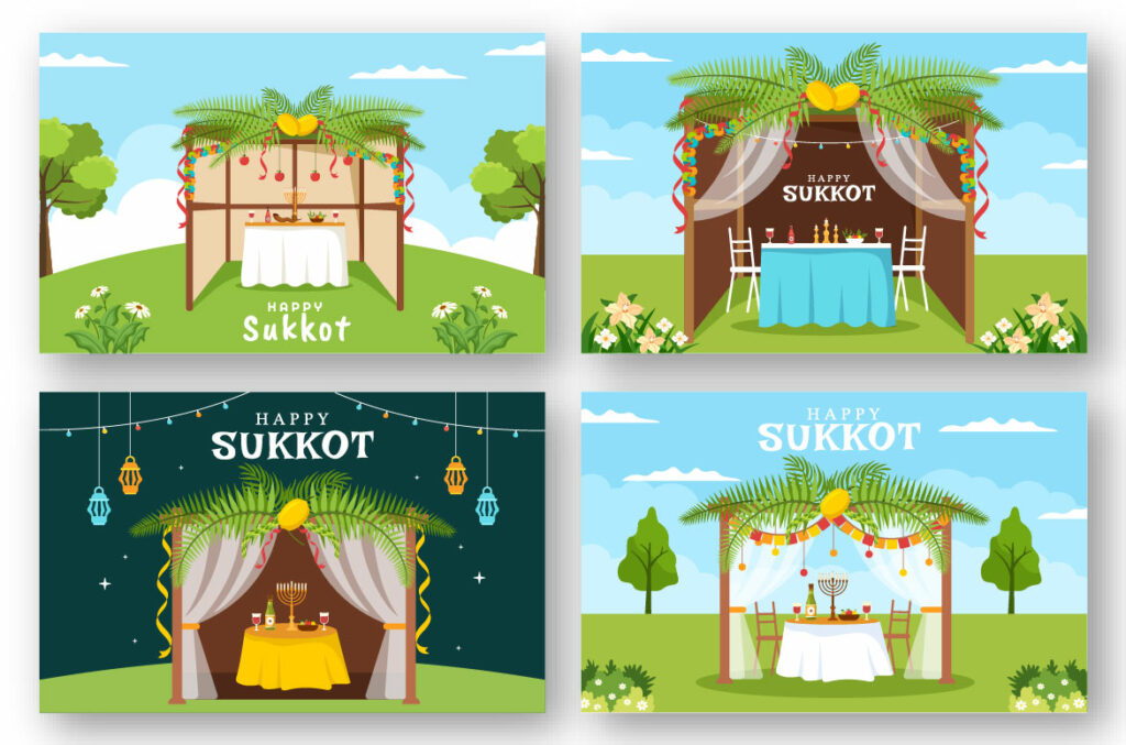 13 Jewish Holiday Sukkot Illustration - MasterBundles