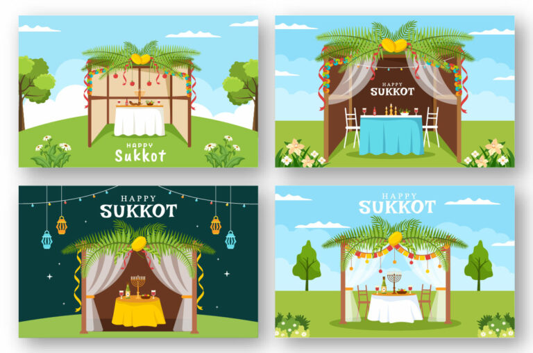 13 Jewish Holiday Sukkot Illustration - MasterBundles